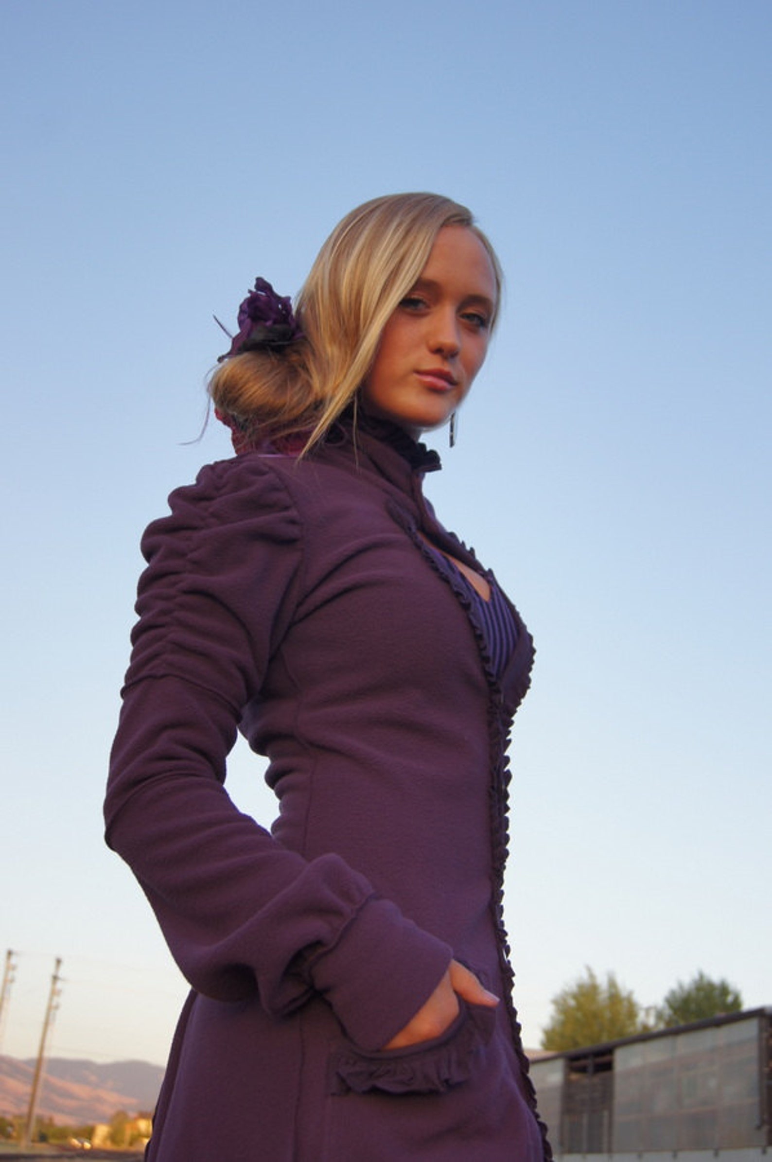 Full Length Festival Key Coat With Pockets in Purple - Etsy