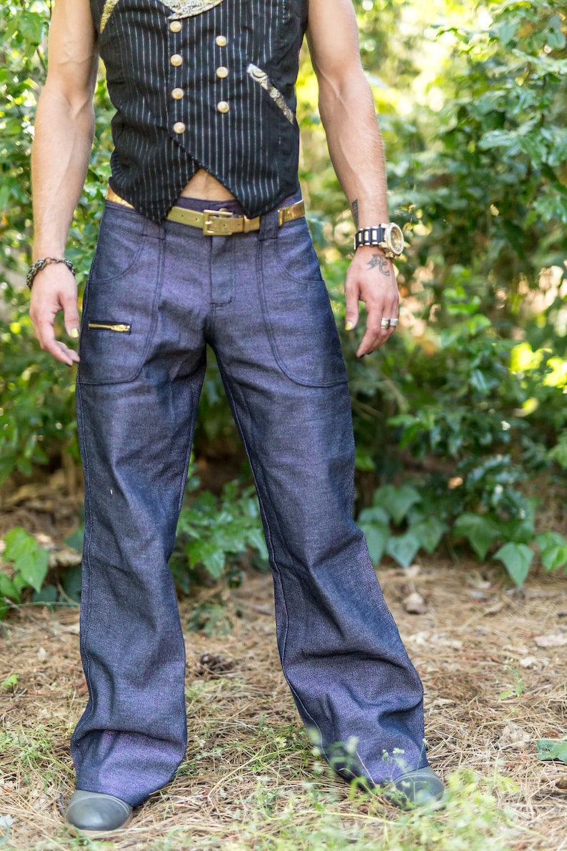 Mens Denim Original Blue Sparkle Jeans | Etsy