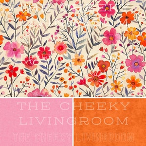 Nordic Blossoms Digital Floral Paper | Watercolor Seamless Pattern ...