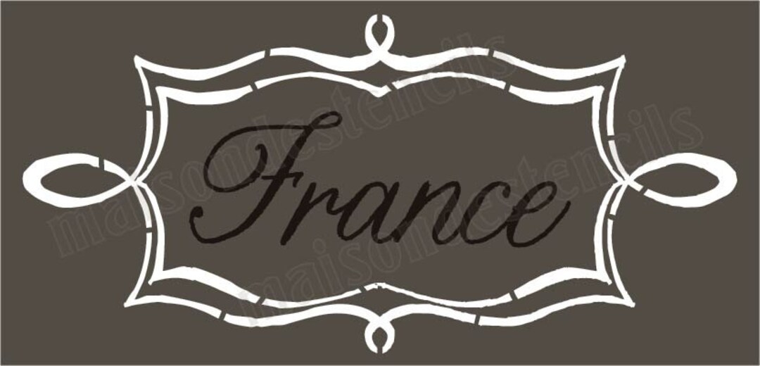 Euro Stencil Designs France in Scroll Chalk Frame 5.5x11.5 Stencil for ...