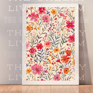 Nordic Blossoms Digital Floral Paper | Watercolor Seamless Pattern ...