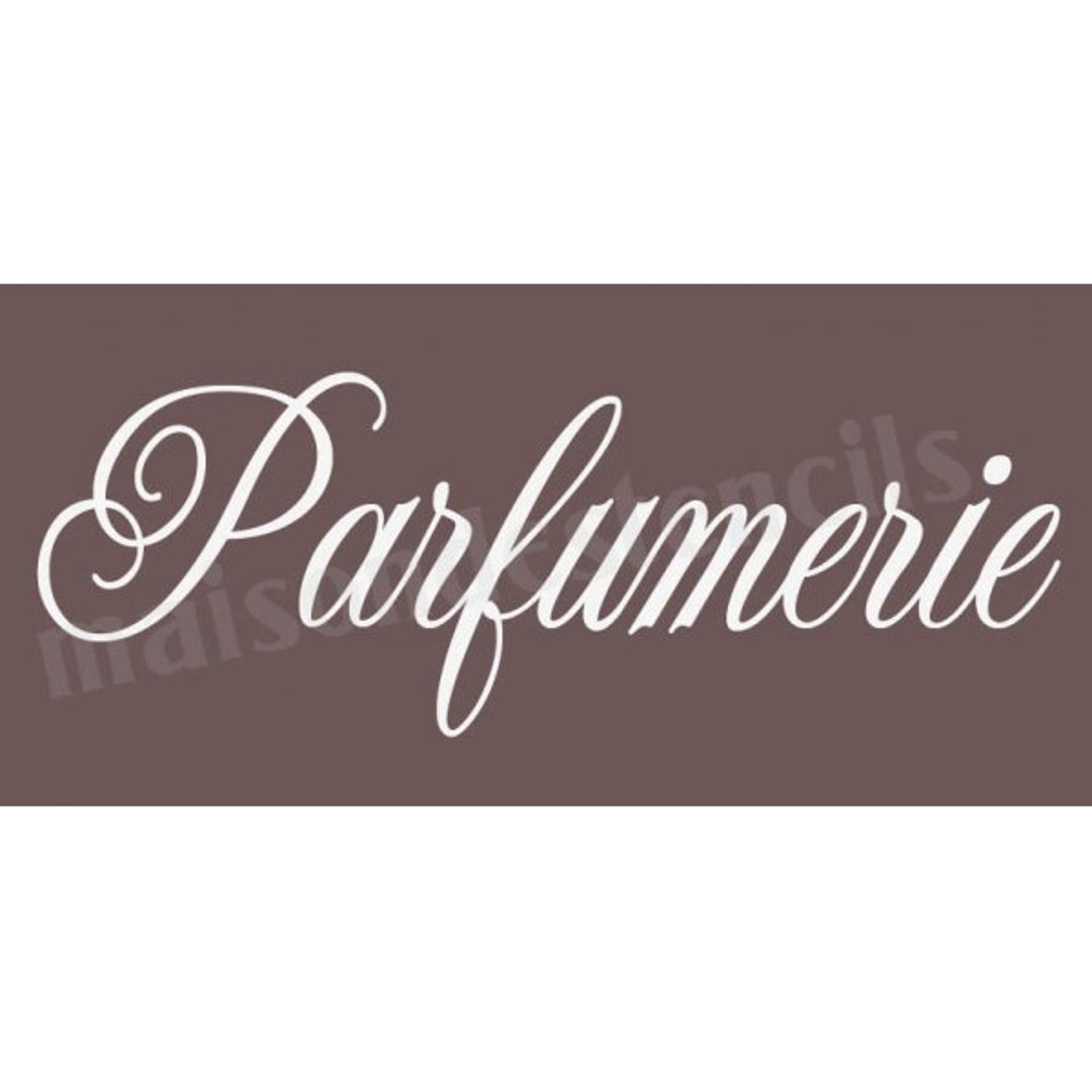 Euro Stencil Designs .. Parfumerie No.2 Script Font Stencil for Signs N ...