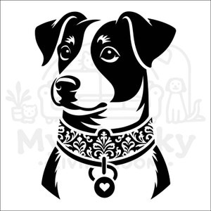 Jack Russell Terrier Dog Stencil Puppy Silhouette Stencil - 12x12 Inch ...