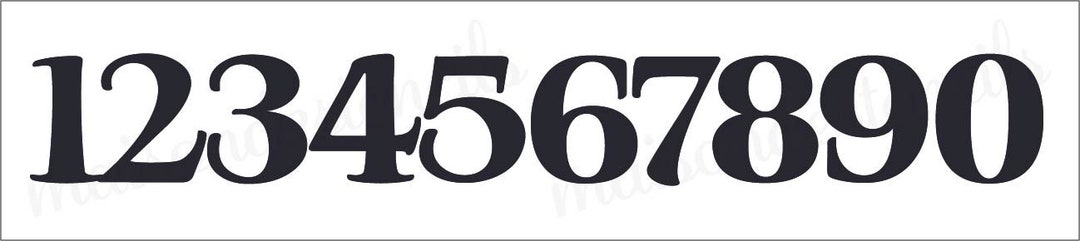 Euro Stencil Design ... Numbers No. 8 4x18 Stencil Used for Burlap ...