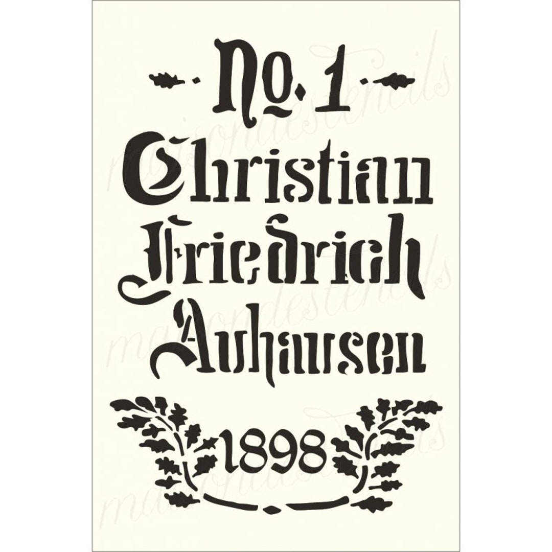 Euro Stencil Design Feedsack German Replica Christian Friedrich No.1 ...