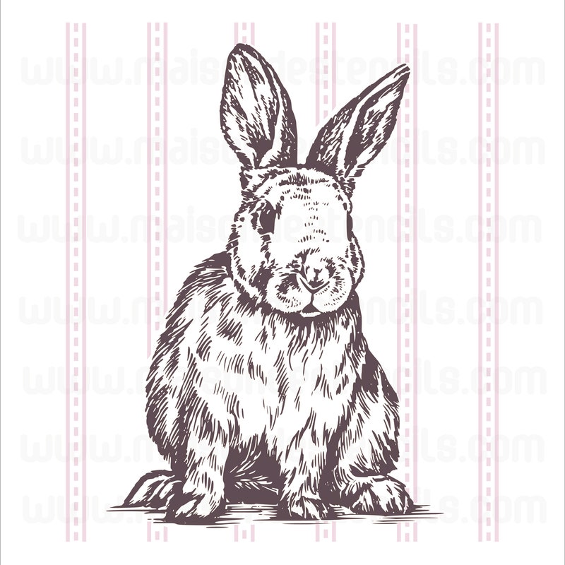 Rabbit Stencil - Etsy