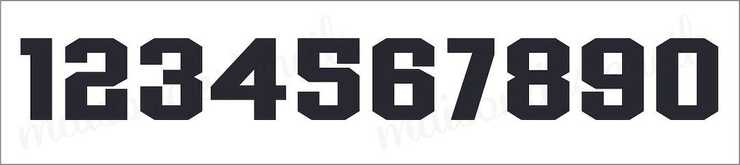 Euro Stencil Design ... Numbers No. 5 4x18 Stencil Used for Burlap ...