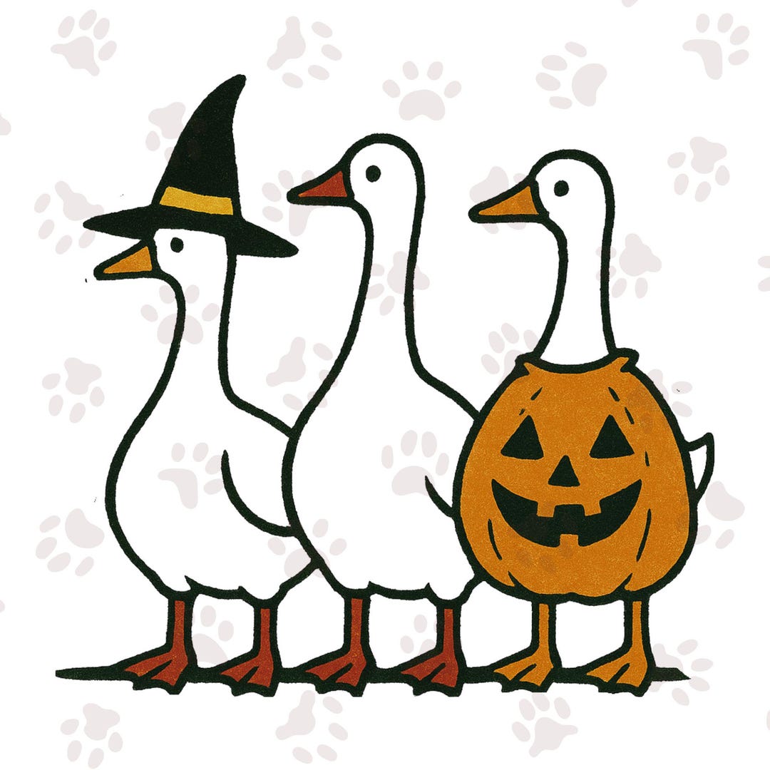 Halloween Silly Goose Digital Design – Witch & Hat Pumpkin PNG T-shirt ...