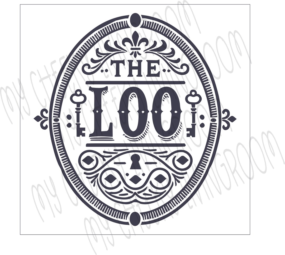 The LOO Stencil | Cheeky British Bathroom Sign | Reusable 10 Mil Mylar ...