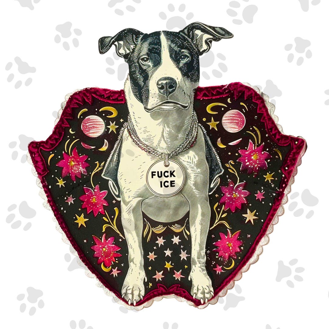 Anti ICE Dog Protest Art PNG, Political Pit Bull Graphic, Activist Dog ...