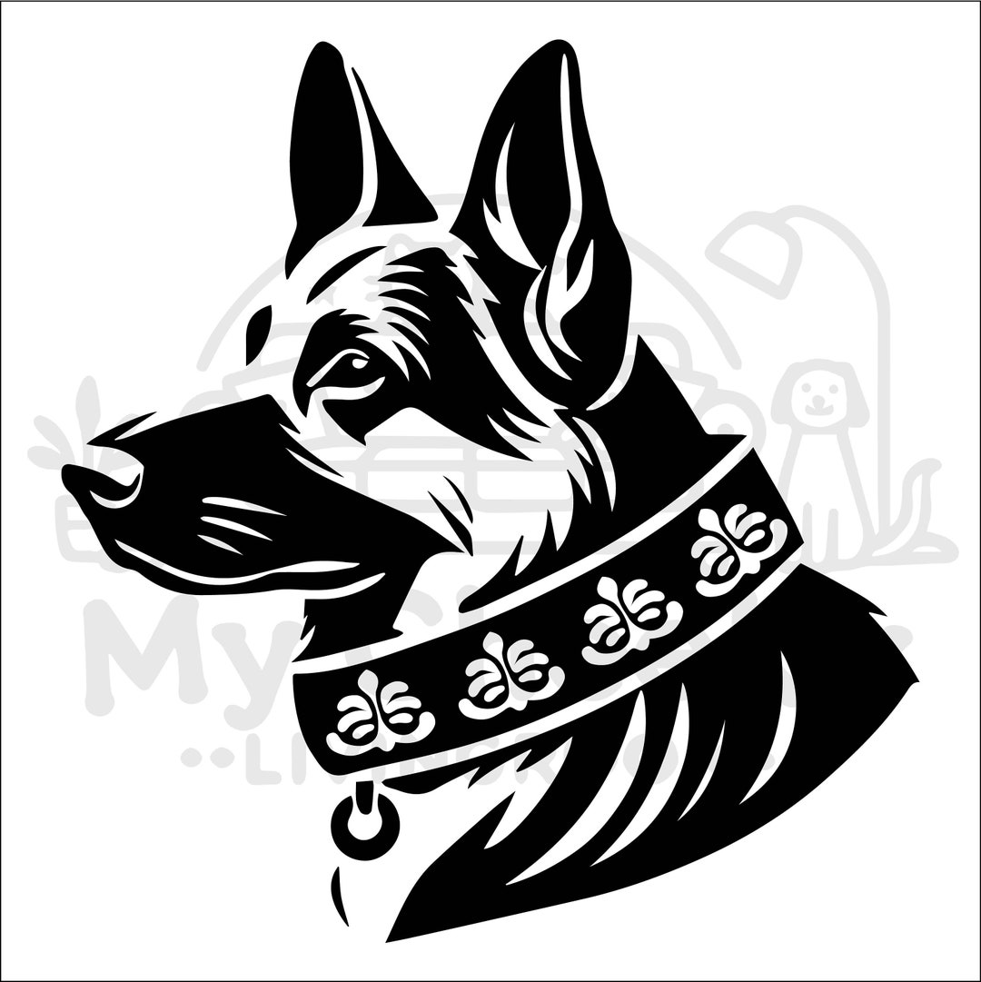 German Shepherd Stencil Puppy Dog Stencil - 12x12 Inch 10 Mil Mylar ...