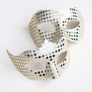 Couple's Gold Mirrored Handmade Matching Masquerade Masks, Unique ...