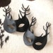 Black Stag Leather Deer Antler Masks, Handmade UK, Couples, Men or ...
