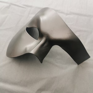 Large Black Leather Phantom of the Opera Mask, Handmade UK Phantom Mask ...