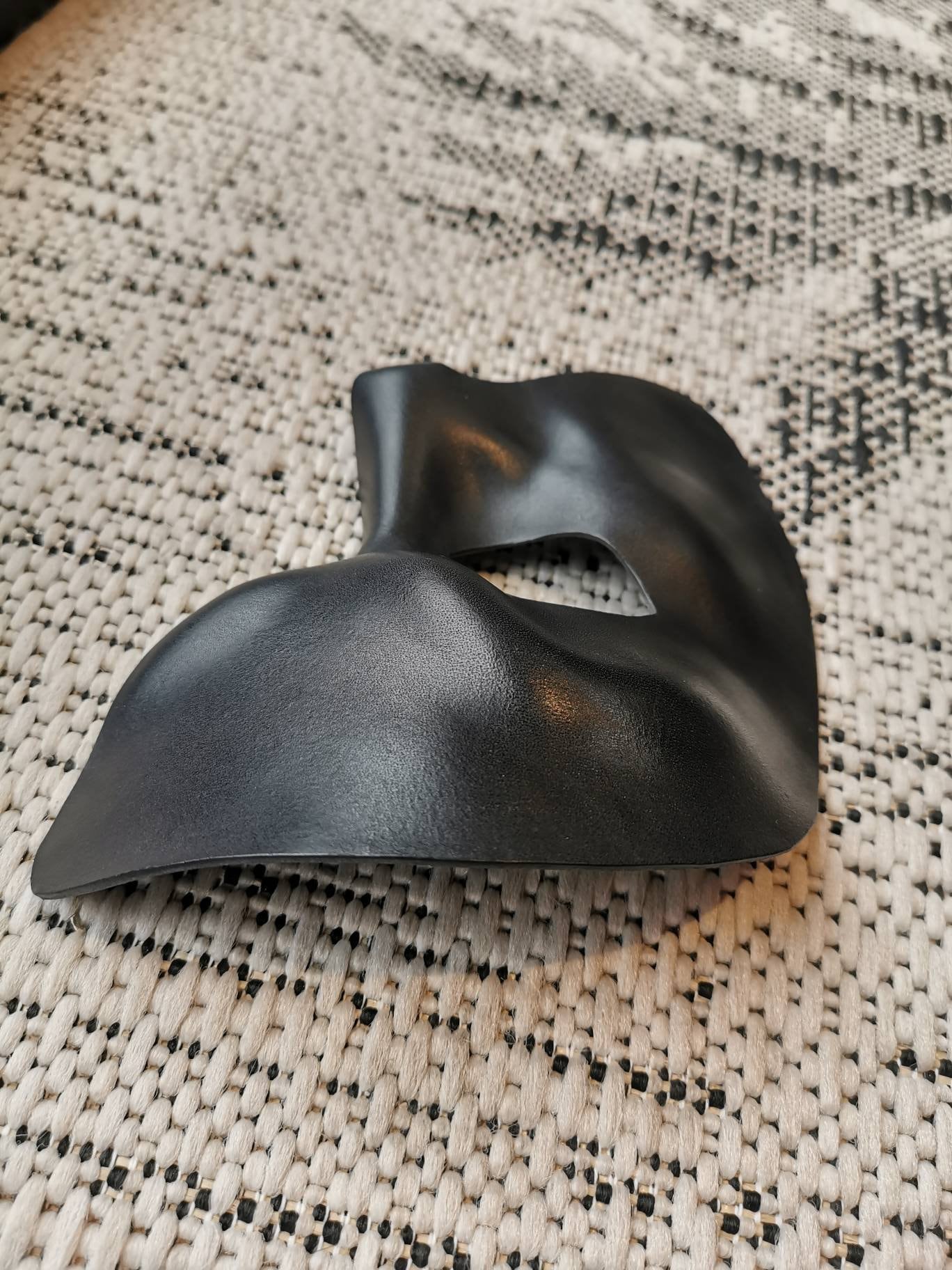 Black Leather Phantom of the Opera Mask, Luxury, Handmade Masquerade ...