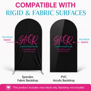 Custom Backdrop Vinyl Decal – Event Backdrop Sign, Baby Shower Decor ...
