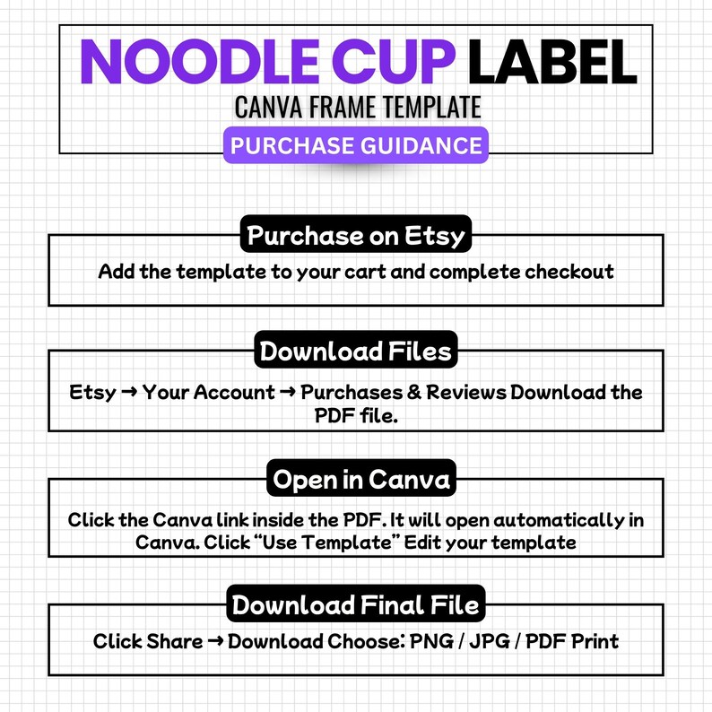 Editable Noodle Cup Template Canva, Printable Ramen Cup Wrapper ...