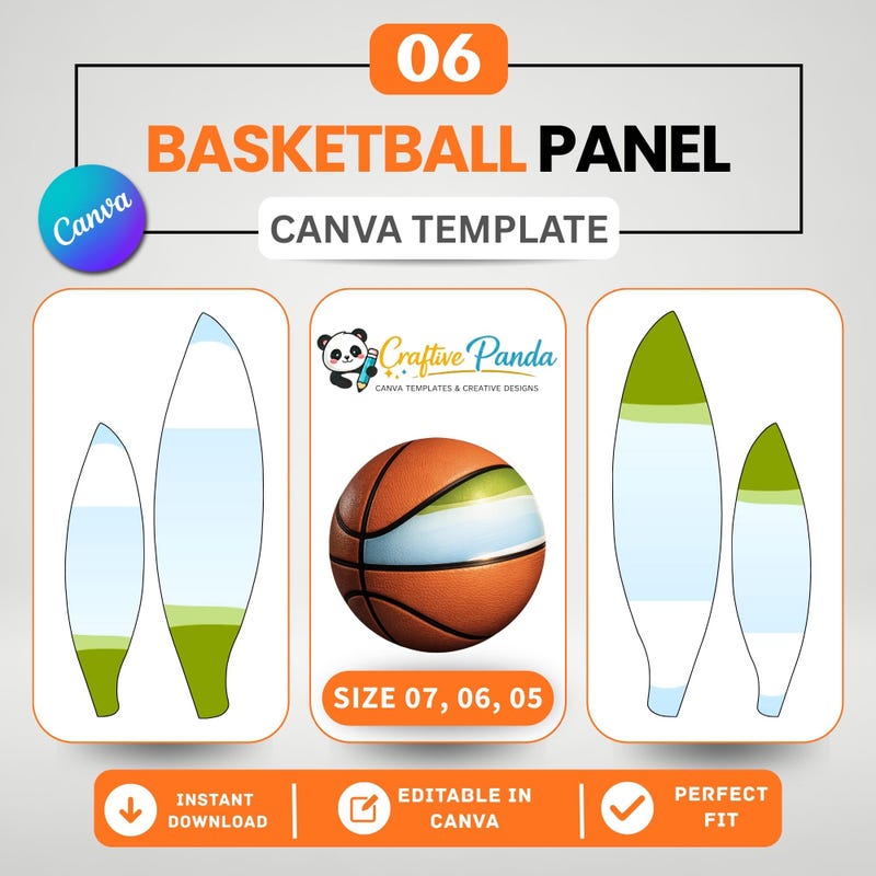 Basketball Template - Etsy