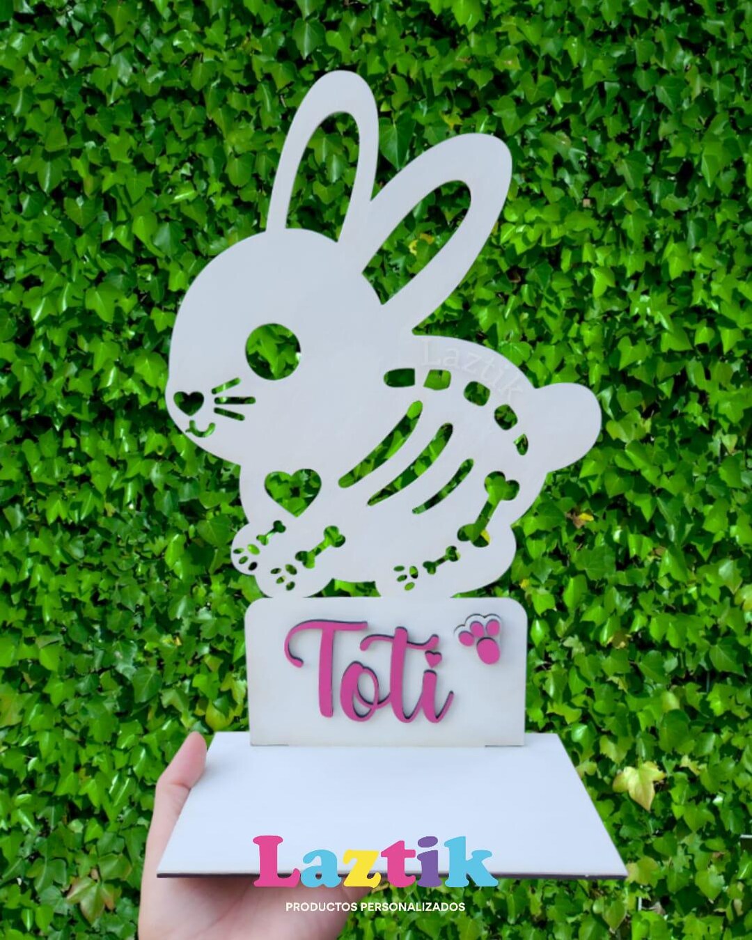 Bunny Skeleton Altar SVG | Easter Bunny Candle Holder Laser Cut File ...