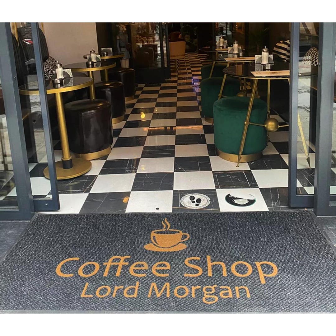 Custom Business Logo Mat, Personalized Entrance Floor Rug, Branded ...