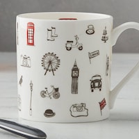 London Watercolor Mug - Ceramic Skyline Cup for Travel Lovers & London ...