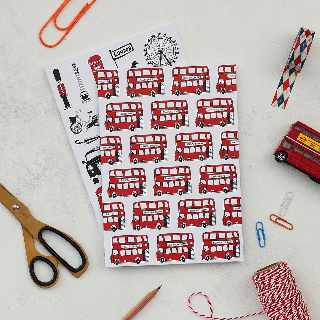 Set of Two London A5 Notebooks - Lovingly Made in Britain - Etsy