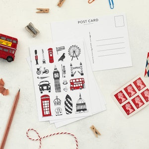 Pack of Six London Postcards - Lovingly Made in Britain - Etsy