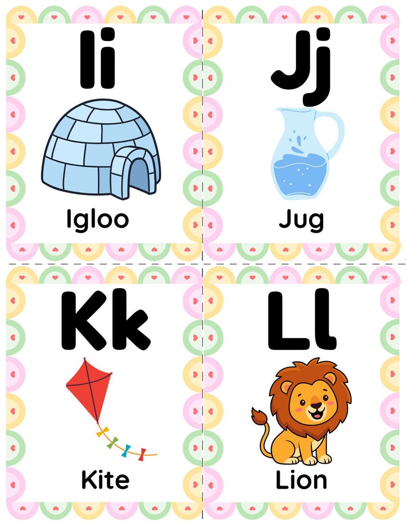 Kids Flashcards Printable | Alphabet Number Animal Emotion Cards ...
