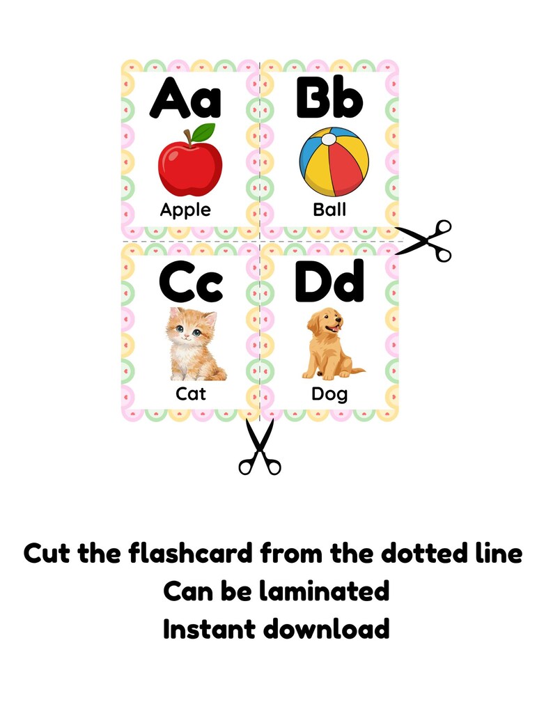 Kids Flashcards Printable | Alphabet Number Animal Emotion Cards ...