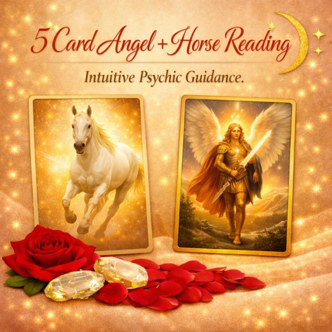 Oracle & Tarot Reading | 5 Card Angel + Horse Deck | Intuitive Psychic ...