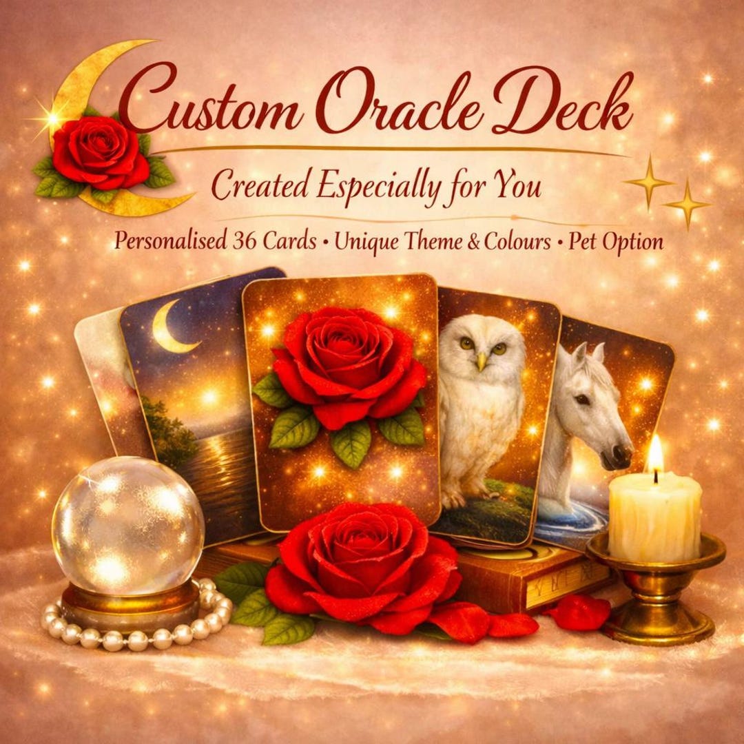 Custom Oracle Deck • Personalised Cards • Unique Theme & Colours • Pet ...