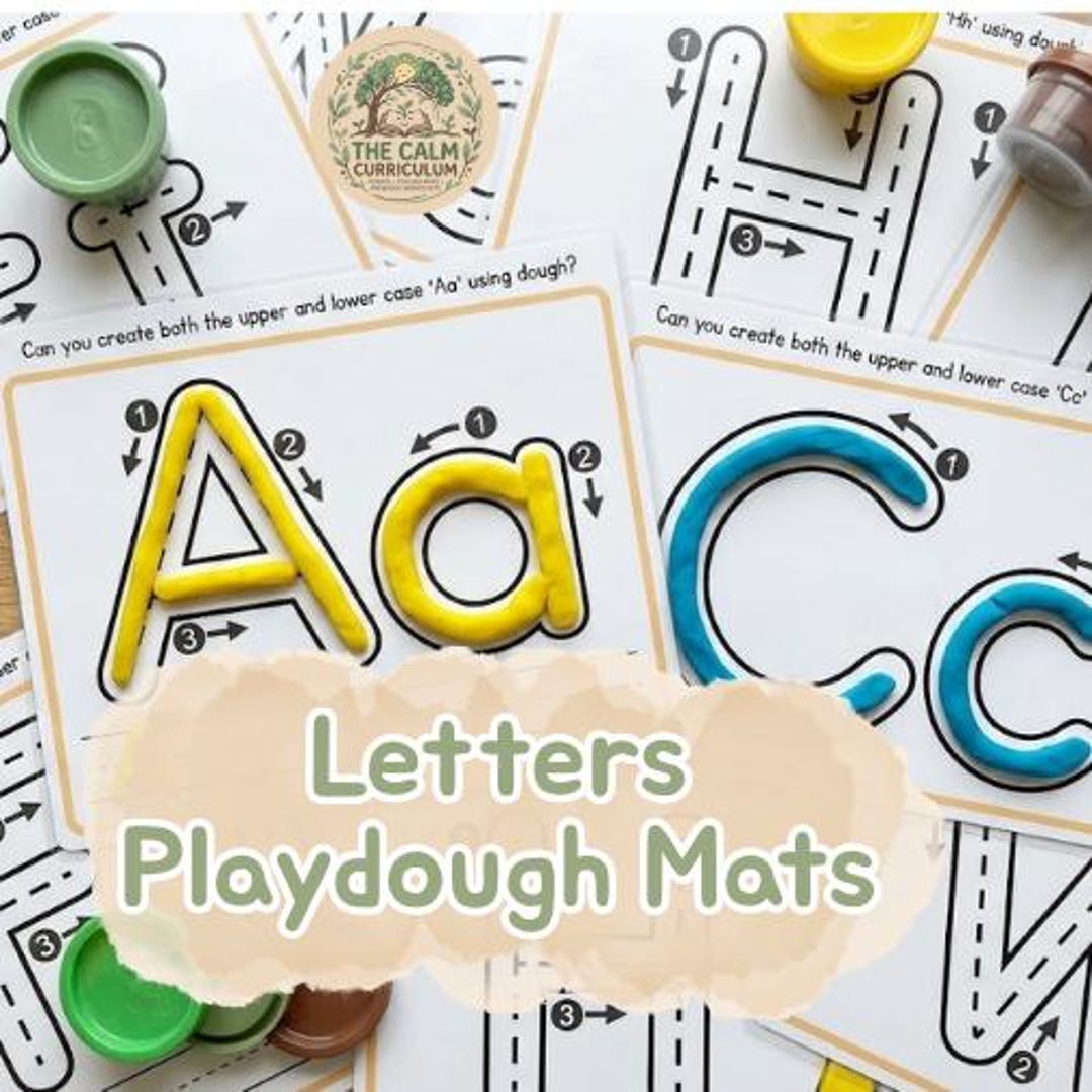 Printable Alphabet Playdough Mats | Lowercase & Uppercase Letter ...