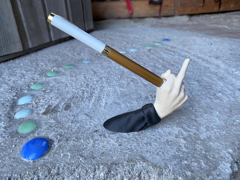 Middle Finger Pen Holder - Funny Office Desk Decor - Rude Gesture ...