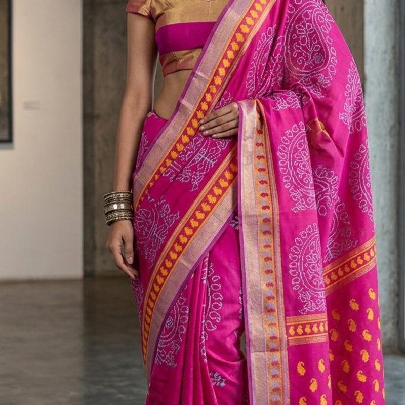 Pleated Saris - Etsy UK