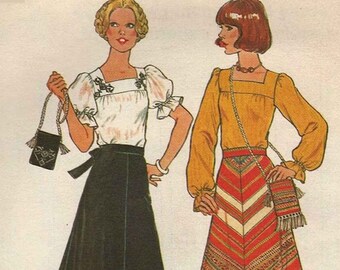 Simplicity 5423 Pinafore Style Square Yoke Shoulder Ruffle Tunic Dress ...