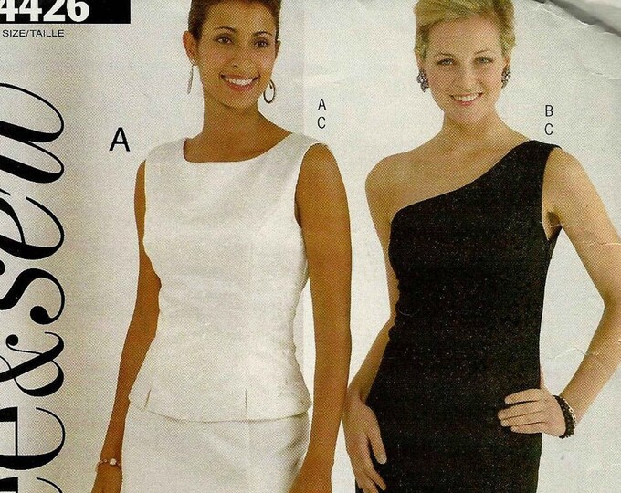 PATTERN Vogue 8031 Strapless Dress Fitted Bodice With Top and Gathered ...