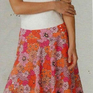 New Look 6390 Skirts Wide Shaped Waist Band Mock Wrap Tulip Uneven Hem ...