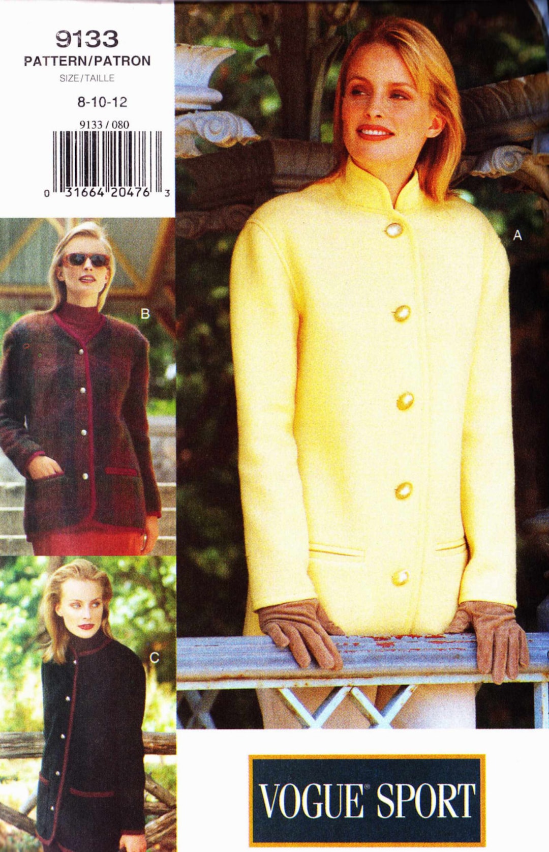 Vogue 9133 Coat Jacket Cardigan with neck variations Size - Etsy.de