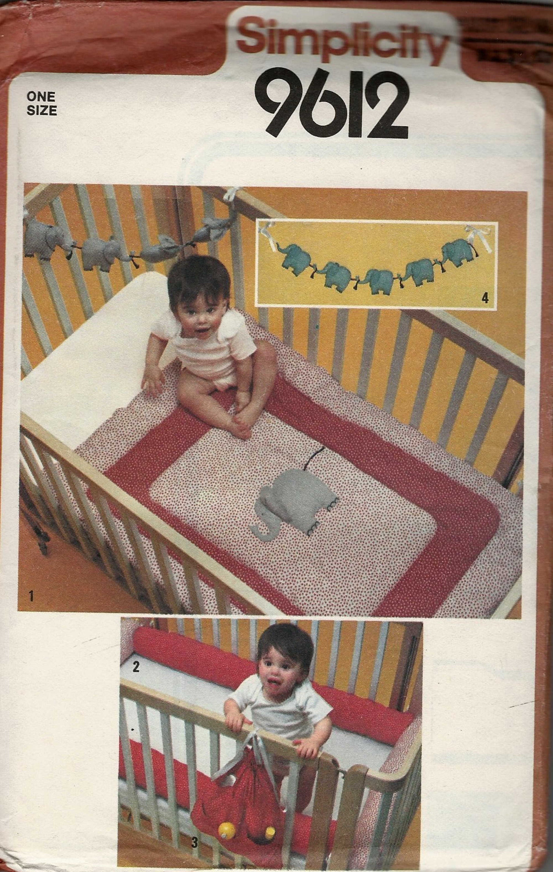 Sewing & Fiber Rug Making Simplicity 9612 Nursery cot accessories baby ...