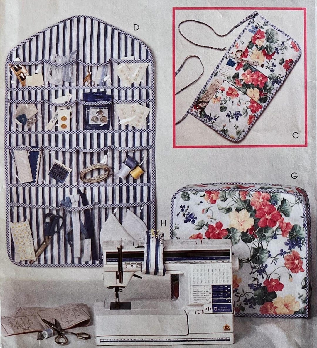Mccalls 9388 Sewing Room Machine Cover Serger Scrap Bag Hanging ...
