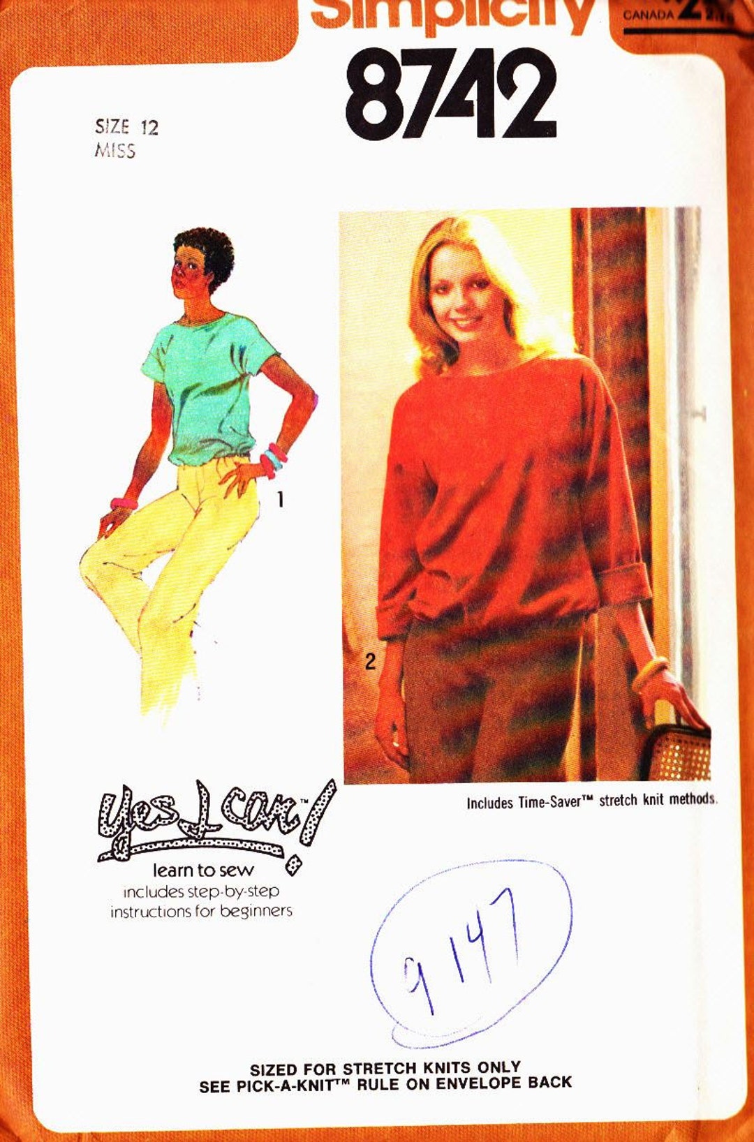 Simplicity 8742 Ladies Basic Pullover Tops With Sleeve Variations ...