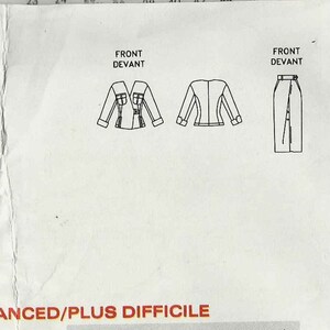 Vogue 1300 Jacket Wrap Fasten Cuffed Sleeves Pockets Tapered Skirt ...