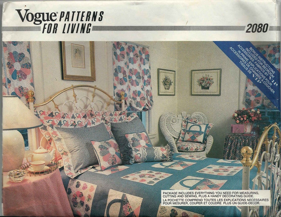 Vogue 2080 Patterns for Living Festoon Bubble Drapes Curtains Bedroom ...