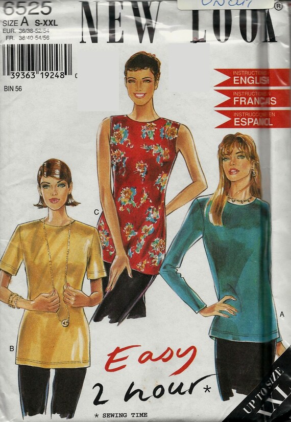 Sewing & Fiber Sewing & Needlecraft Simplicity 1614 Ladies tops scoop ...