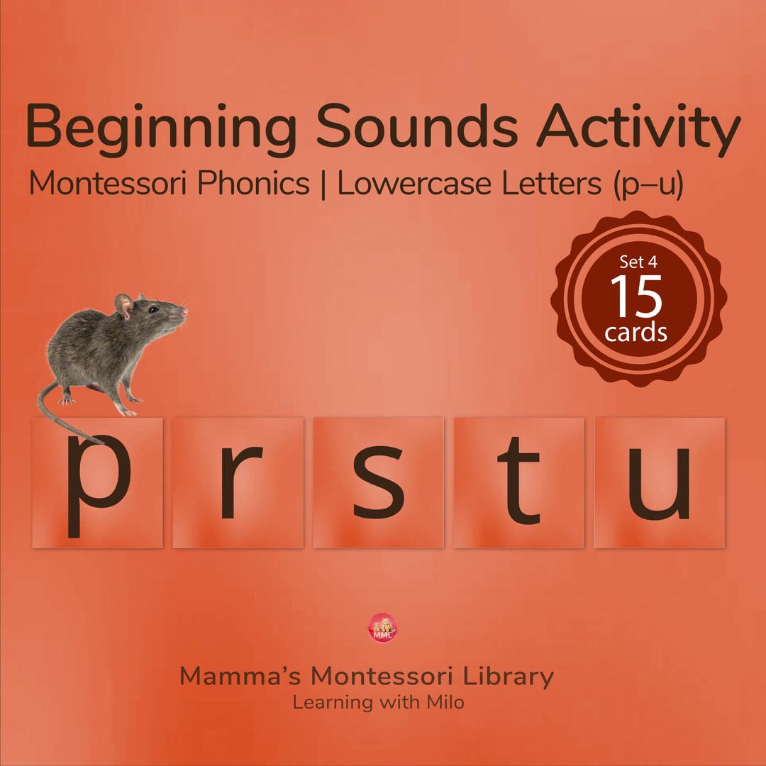 Beginning Sounds Printable, Montessori Phonics Activity | Letter Sound ...