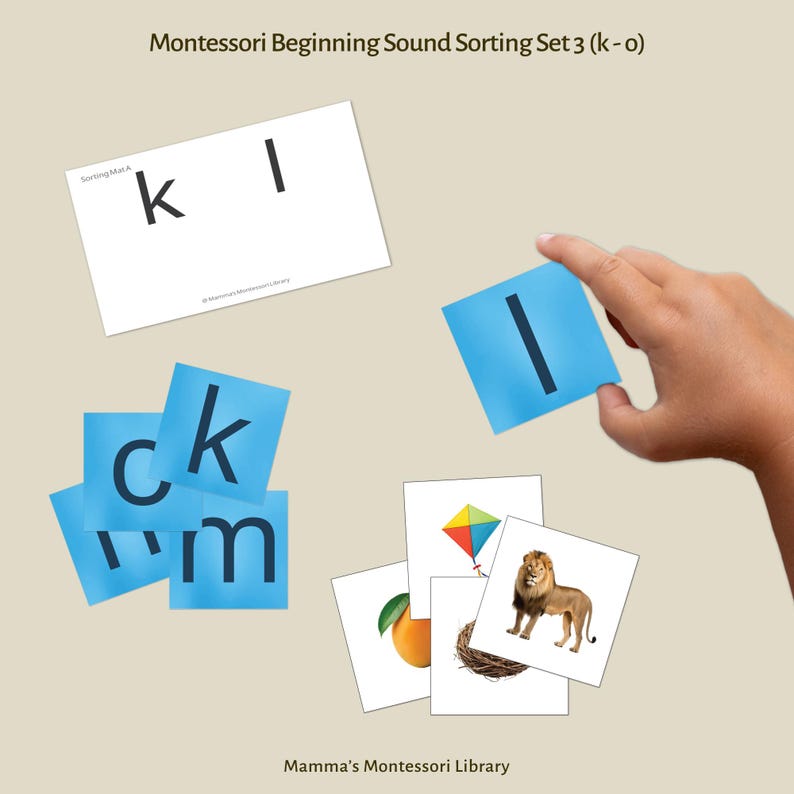Beginning Sounds Printable | Montessori Phonics Activity | Letter Sound ...