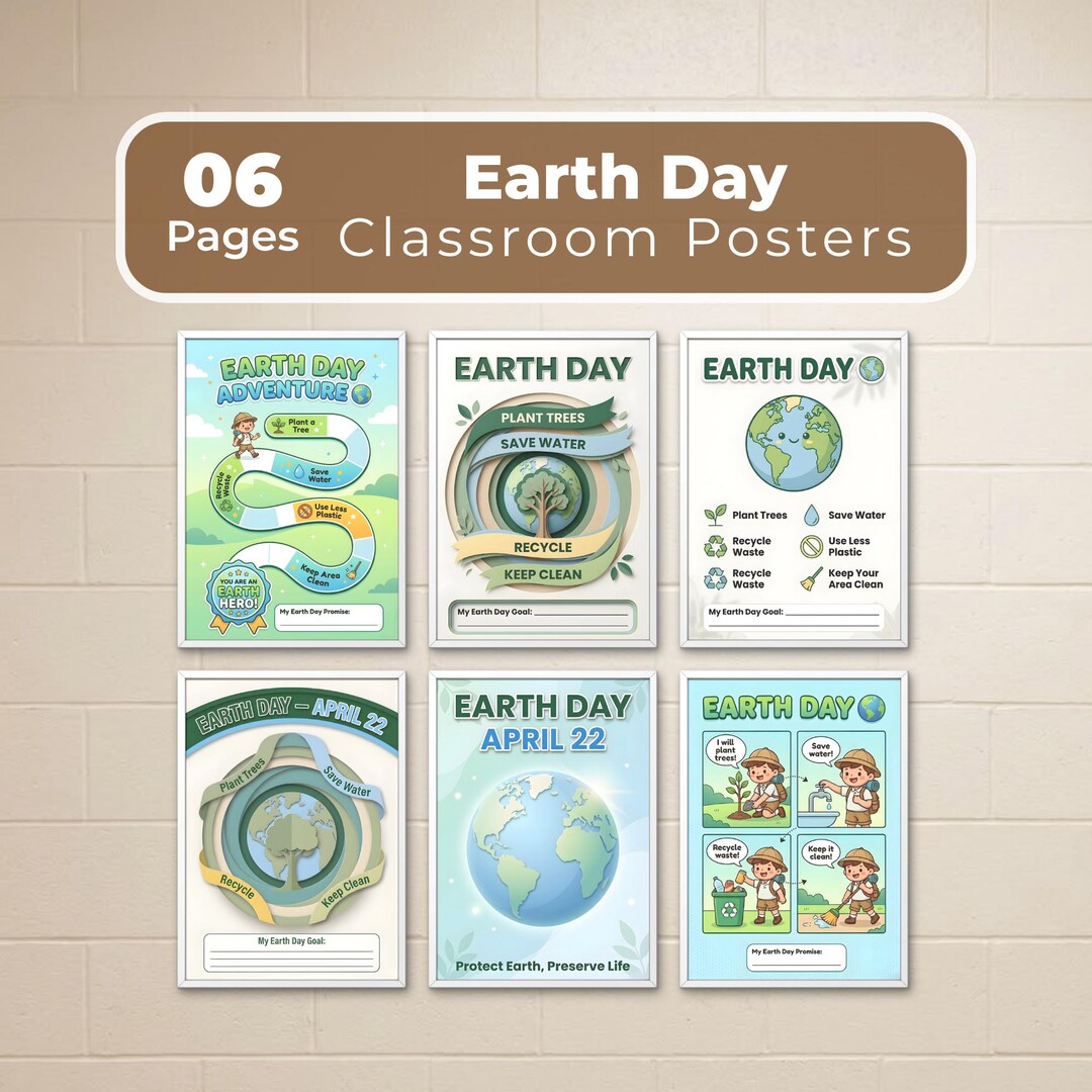 Earth Day Classroom Posters Bundle | Spring Bulletin Board Kit ...