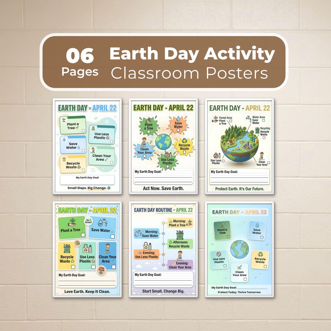 Earth Day Classroom Posters Bundle | Earth Day Activities Poster ...