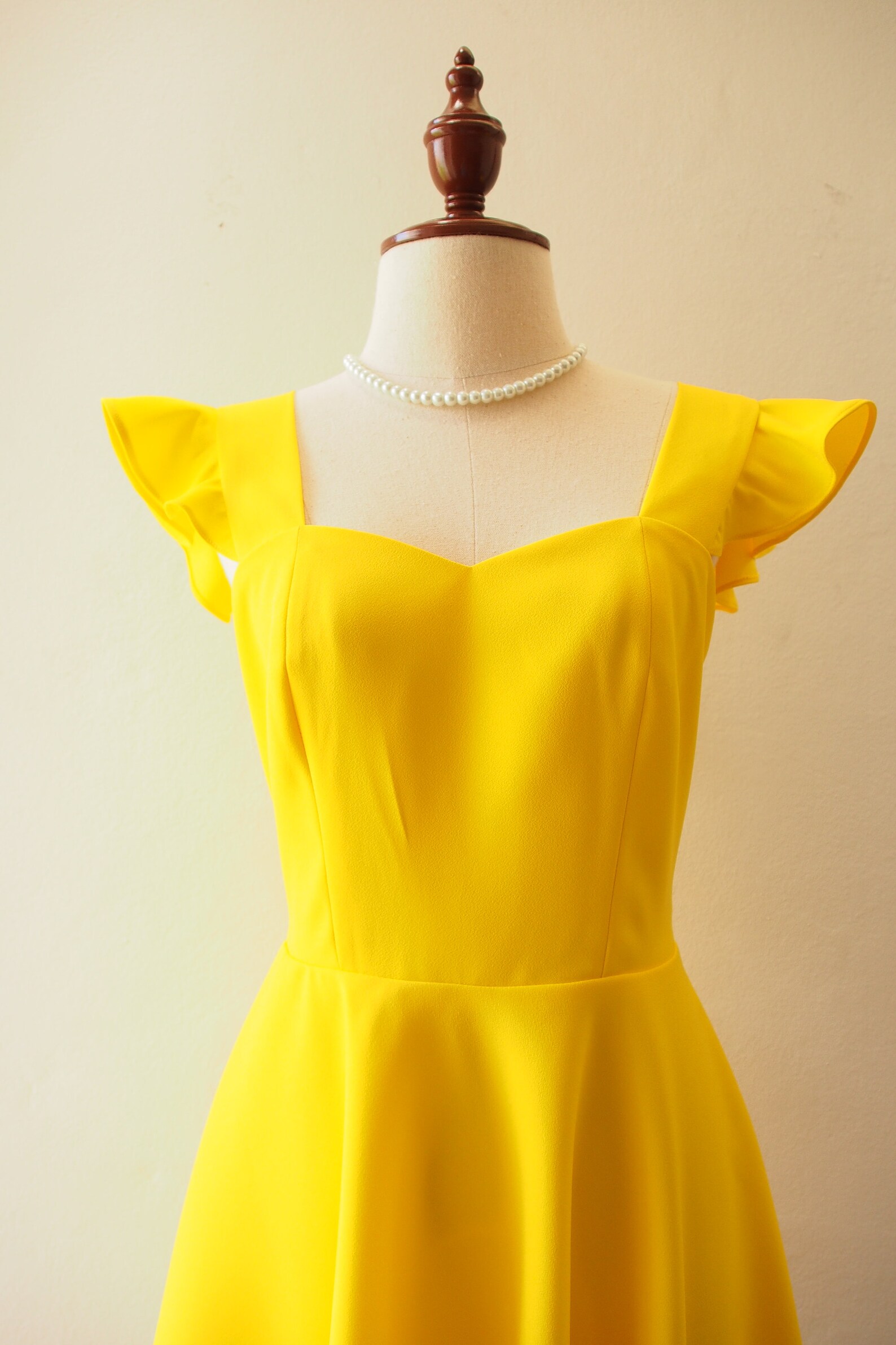 Olivia Canary Lemon Yellow Dress School Dance Dress Vintage - Etsy