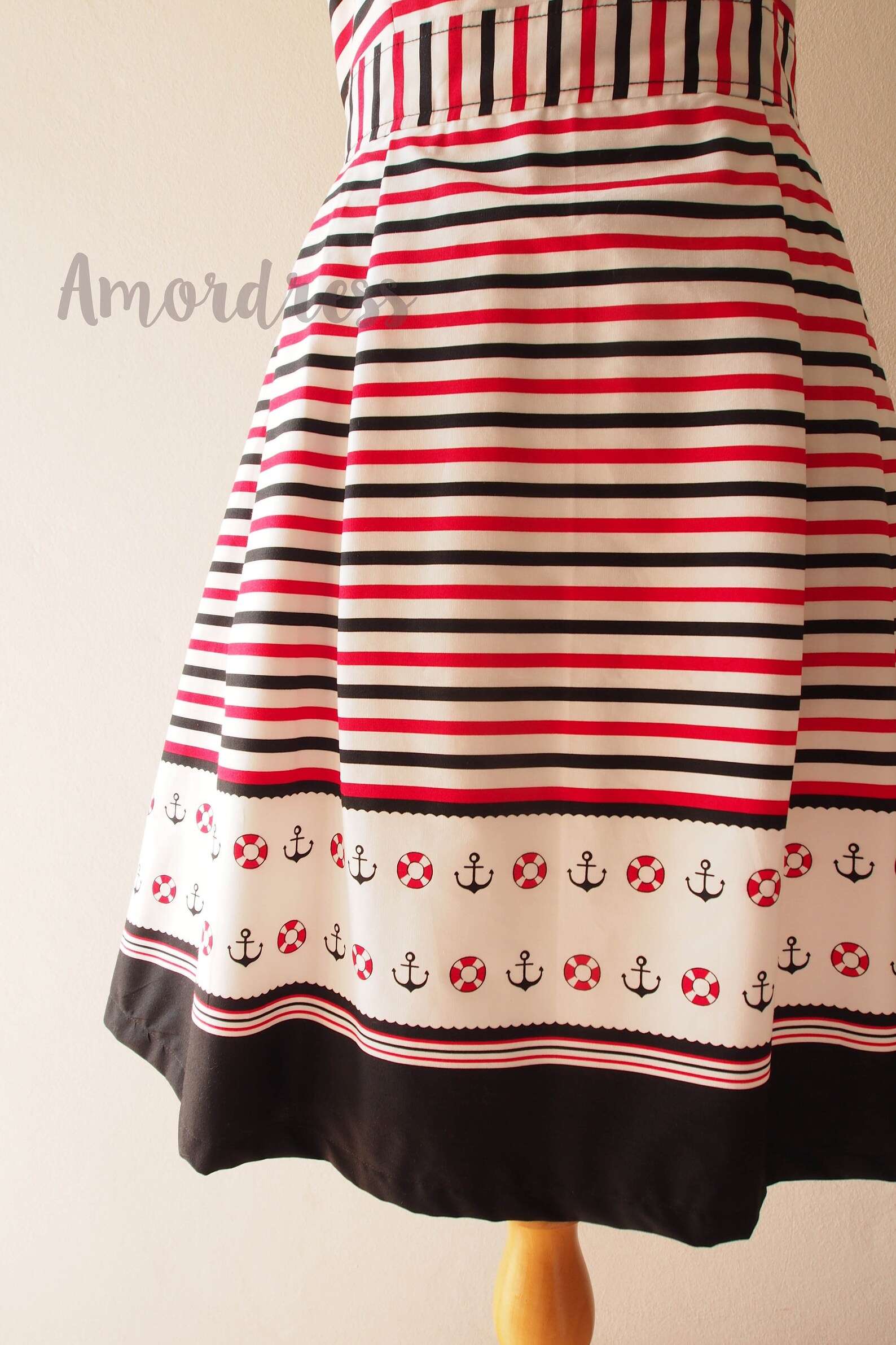 Nautical Dress Summer Dress Vintage Sundress Beach Dress | Etsy